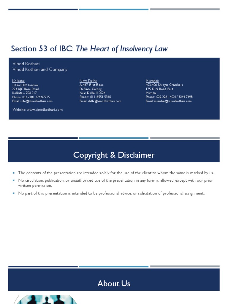 Section 53 of IBC | PDF | Liquidation | Security Interest