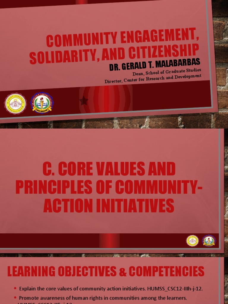 Community Engagement, Solidarity, and Citizenship: Dr. Gerald T ...