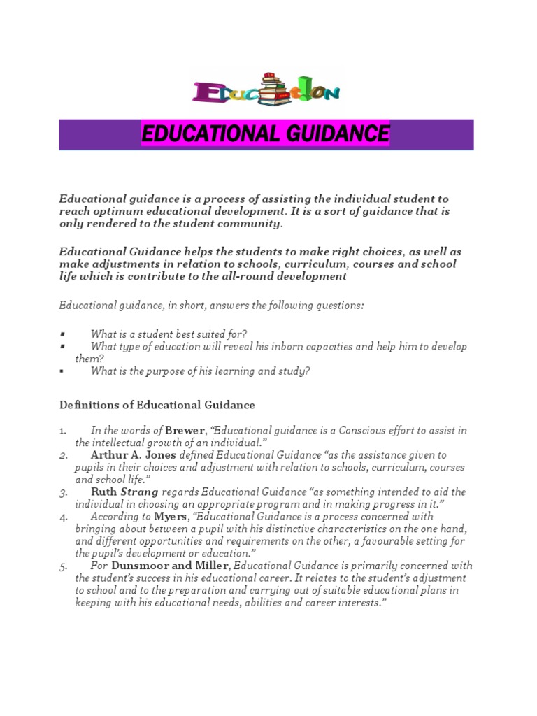 EDUCATIONAL GUIDANCE by Hadia | PDF | Intelligence | Curriculum