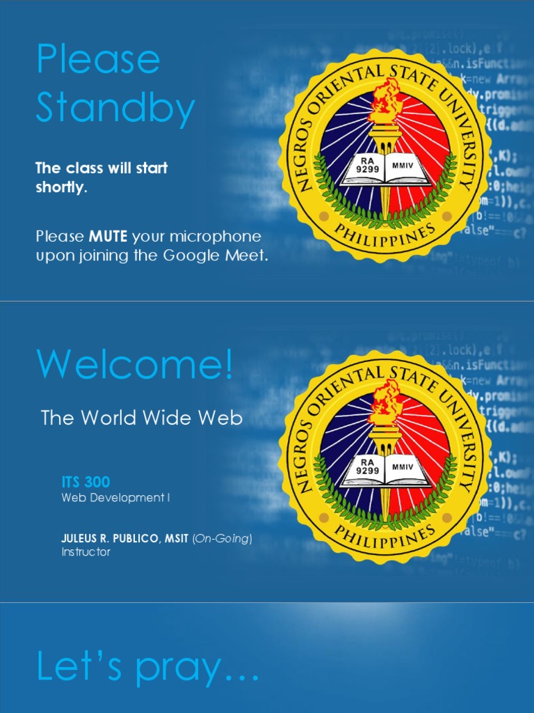 Please Standby: The Class Will Start Shortly | PDF | Websites | Web Server