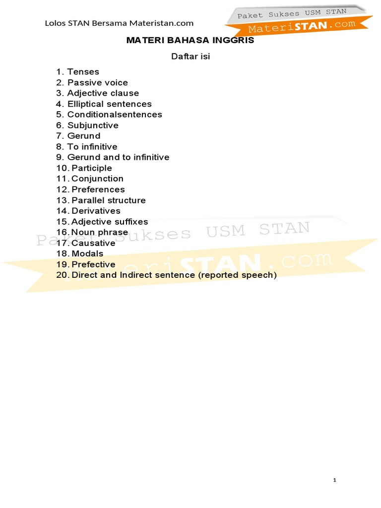 Materi Bahasa Inggris | PDF | Verb | Morphology