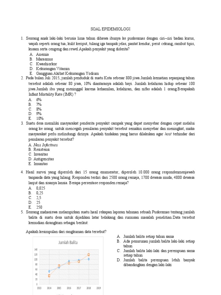 Soal Epidemiologi | PDF