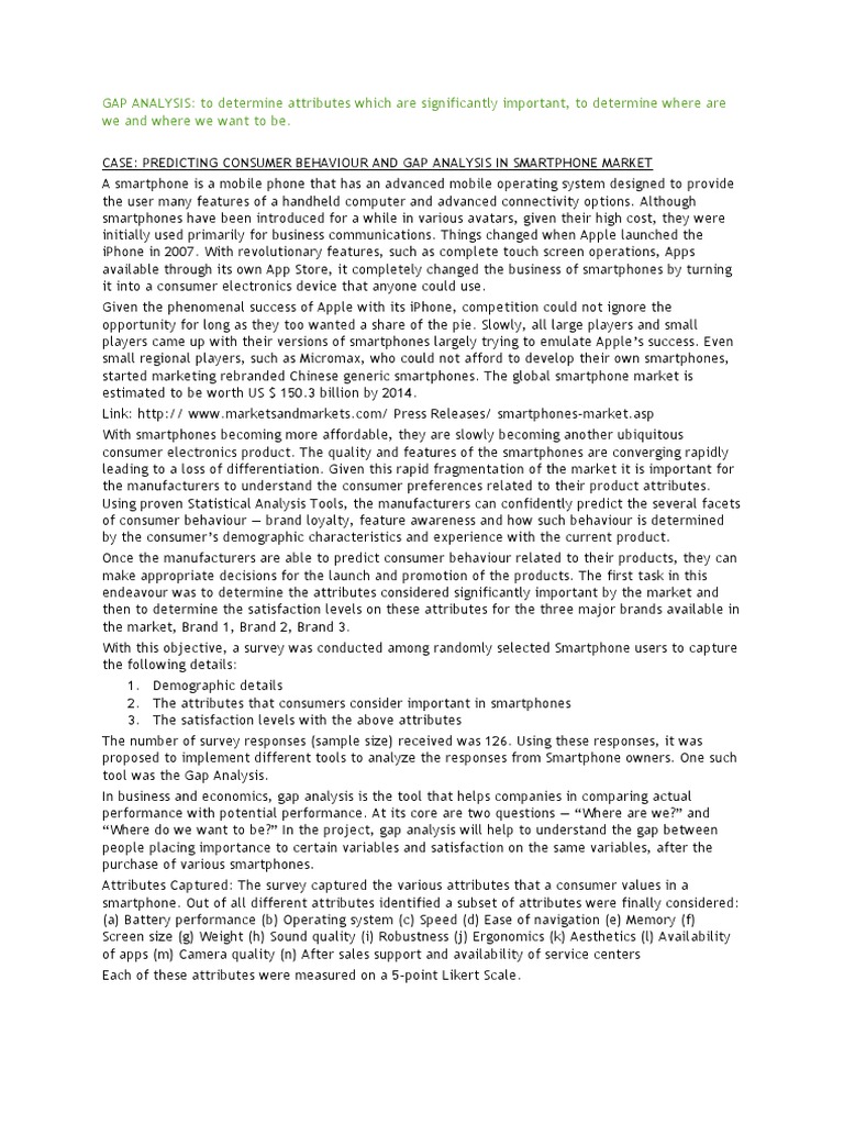Gap Analysis | PDF | Smartphone | Apple Inc.