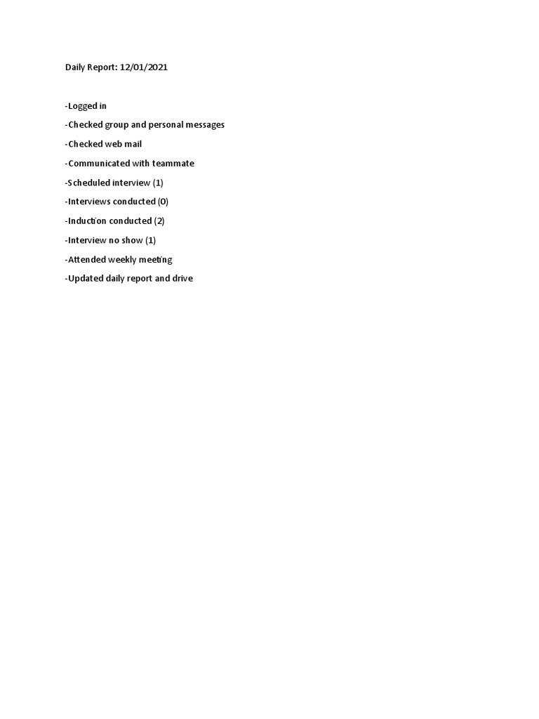 Daily Report 12-01-2021 | PDF