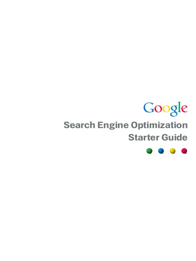 01 Google Seo Starter Guide Pdf Search Engine Optimization Web