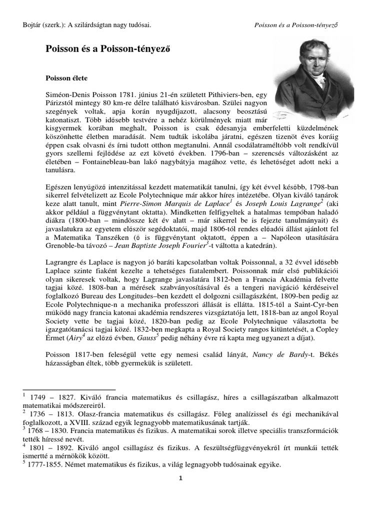 Poisson És A Poisson-Tényező | PDF