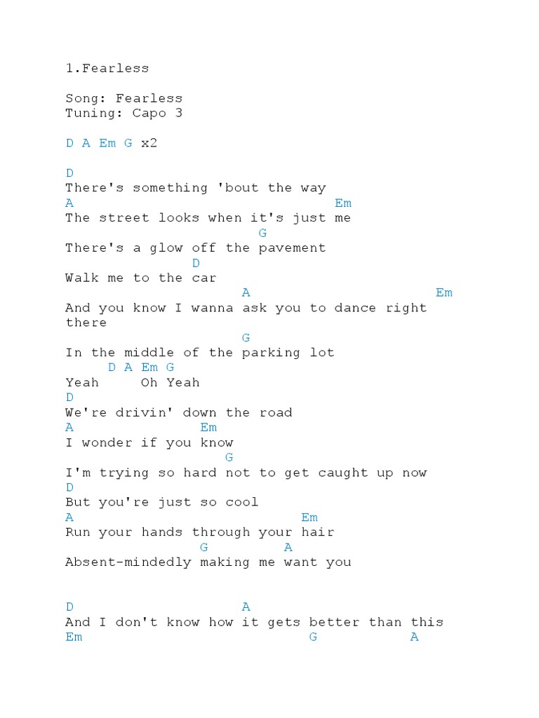 Fearless Chords | PDF