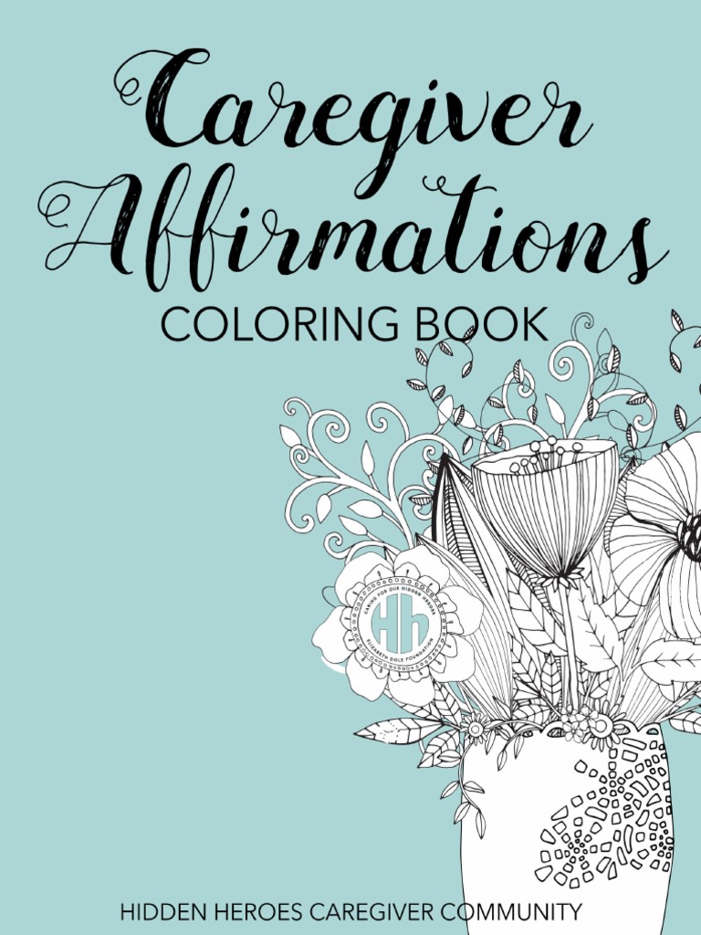 Caregiver Affirmations Coloring Book | PDF