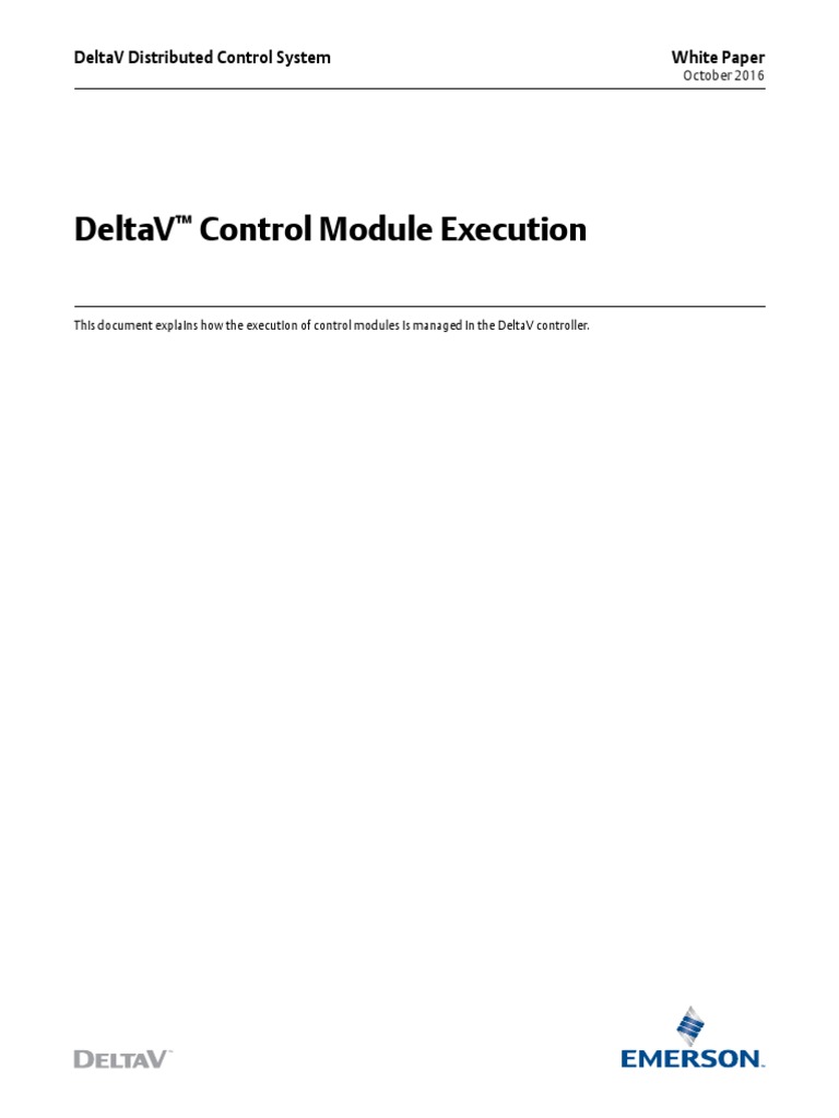 White Paper Deltav Control Module Execution en 56282 | PDF | Scheduling (Computing) | Central ...