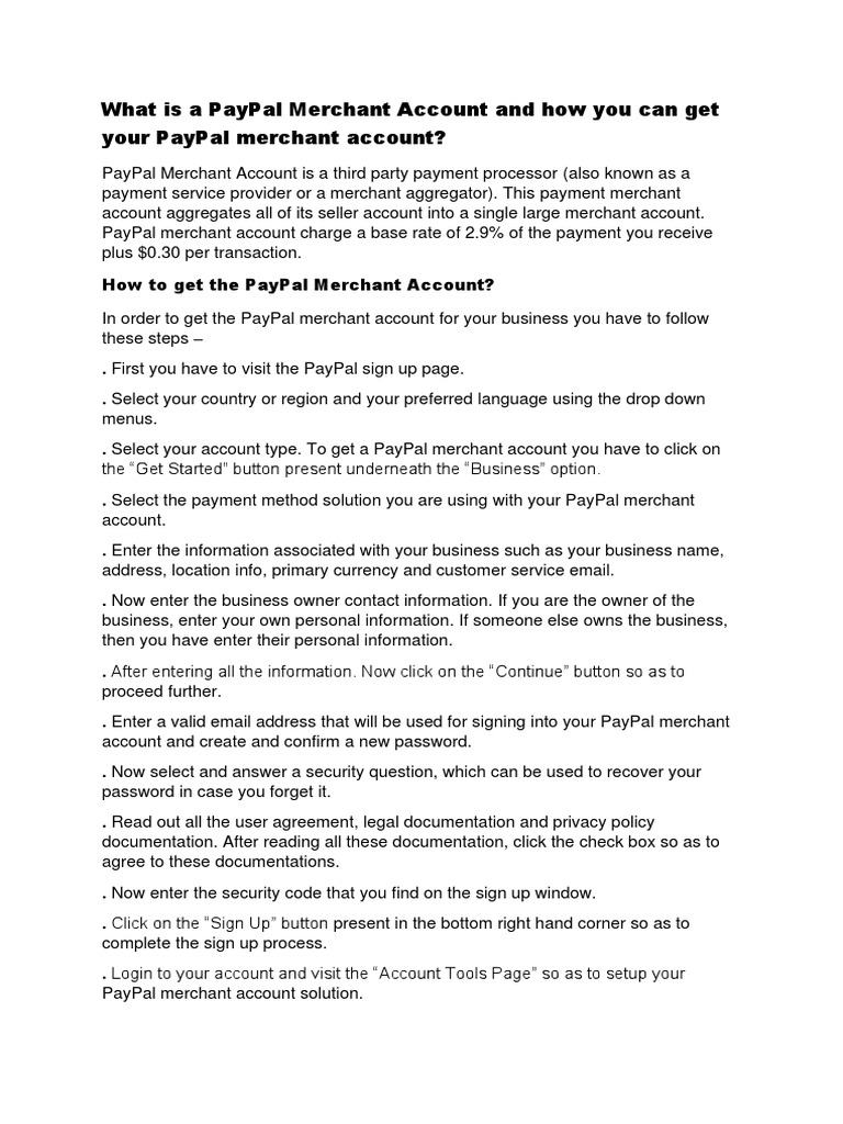 What Is A PayPal Merchant Account and How You Can Get Your PayPal ...