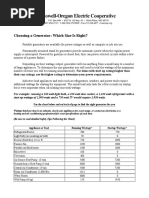 Portable Generator Wattage Chart PDF | PDF | Home Appliance | Refrigerator