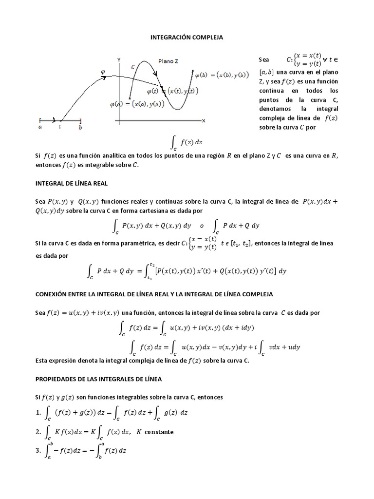 Integración Compleja S 3 | PDF | Integral | Curva