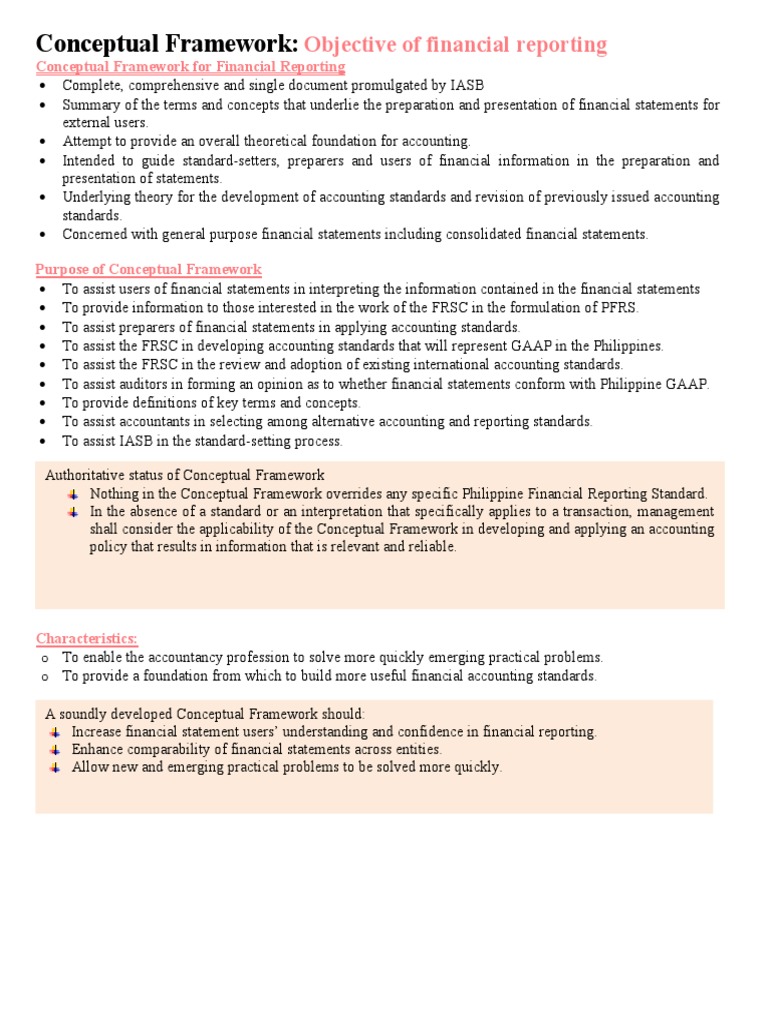 CF Objective of Financial Reporting | PDF | Financial Statement ...