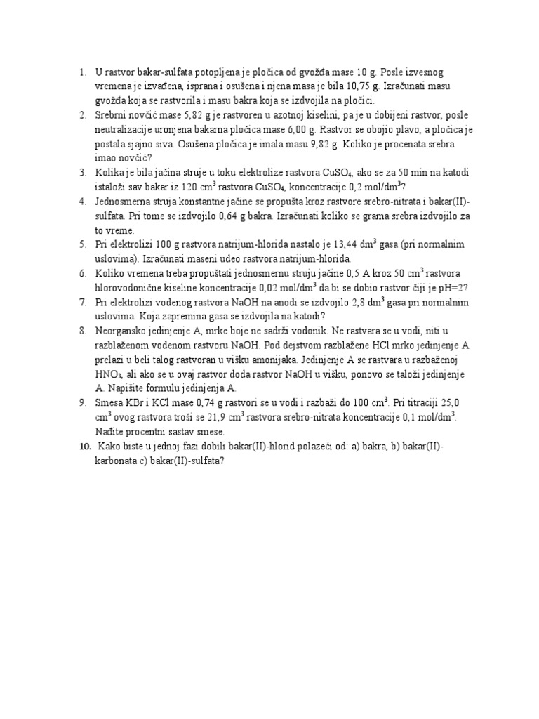 Cu Ag Elektrohemija | PDF