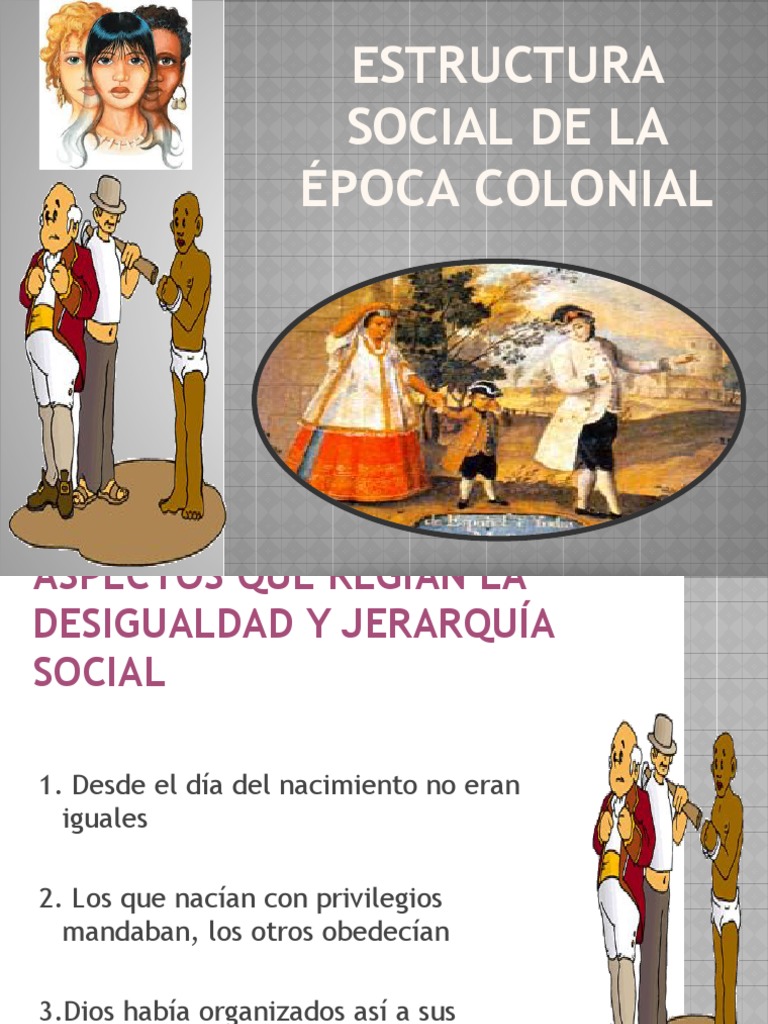 Estructura Social de La Época Colonial | PDF | Esclavitud | America latina