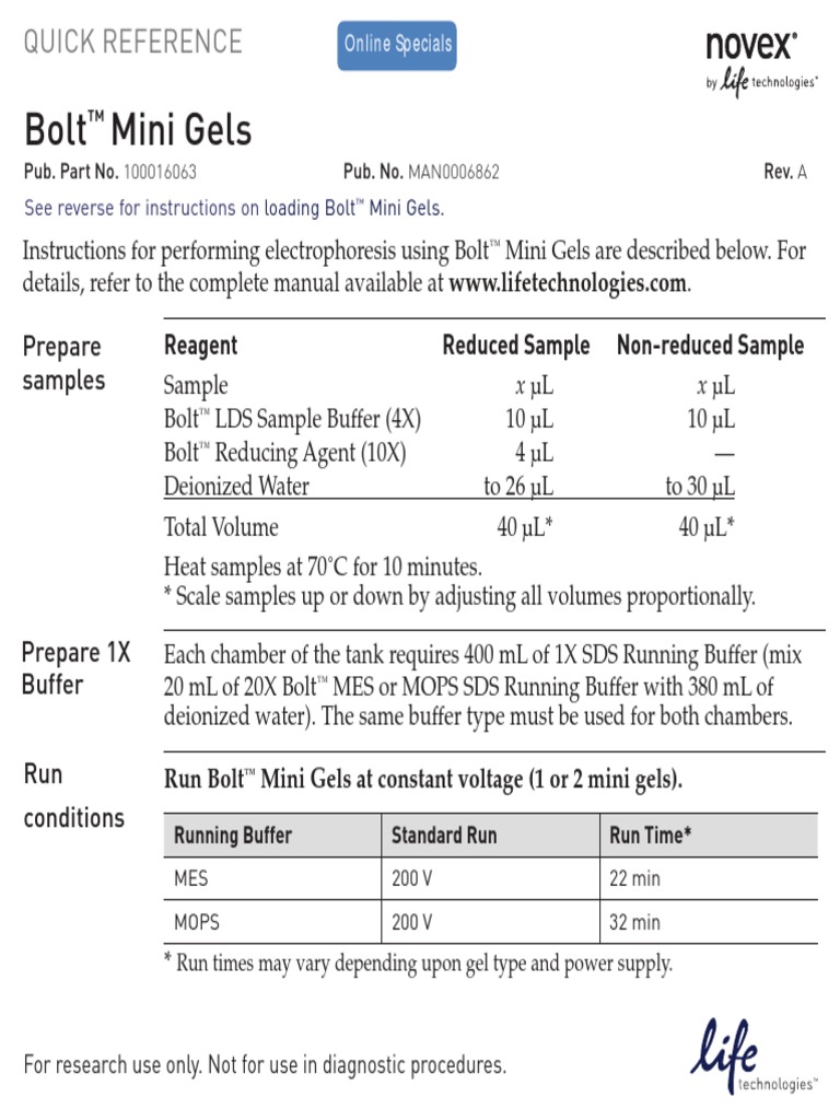 Bolt Gel QRC | PDF | Contractual Term | Agarose Gel Electrophoresis