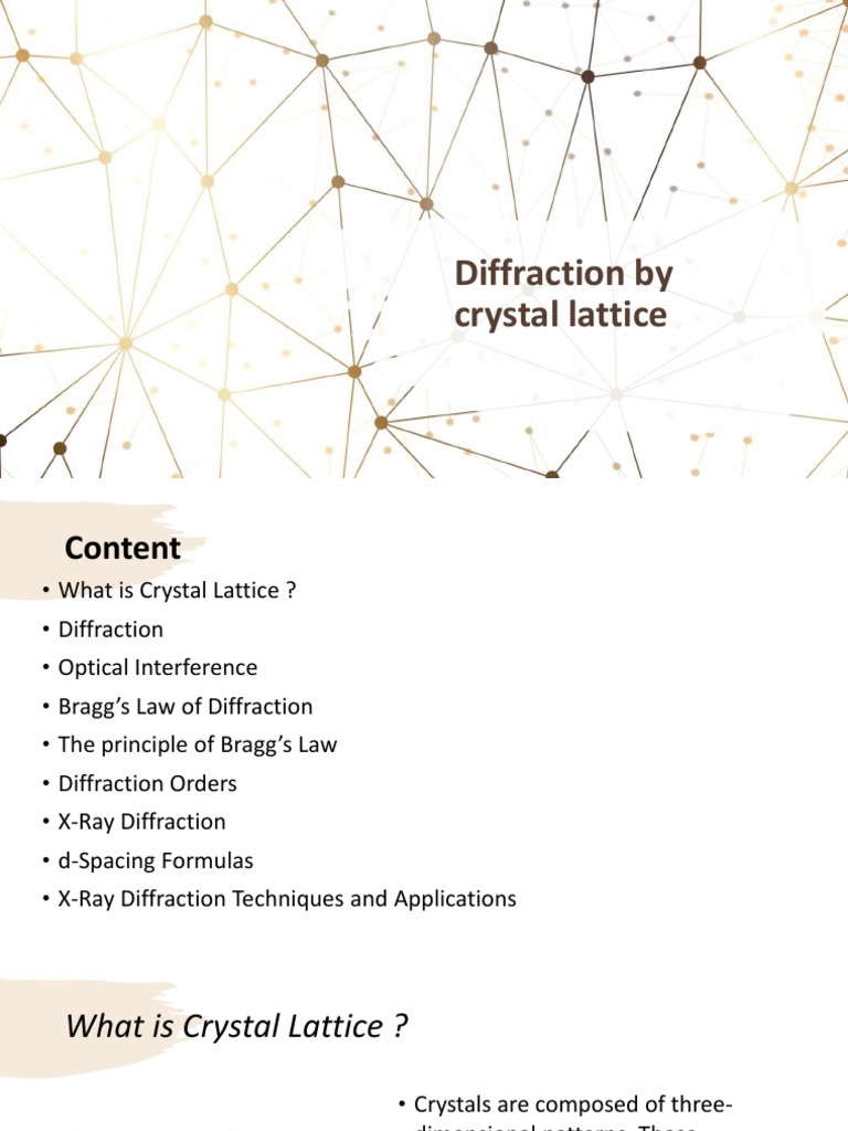 Diffraction by Crystal Lattice | PDF | Diffraction | X Ray Crystallography