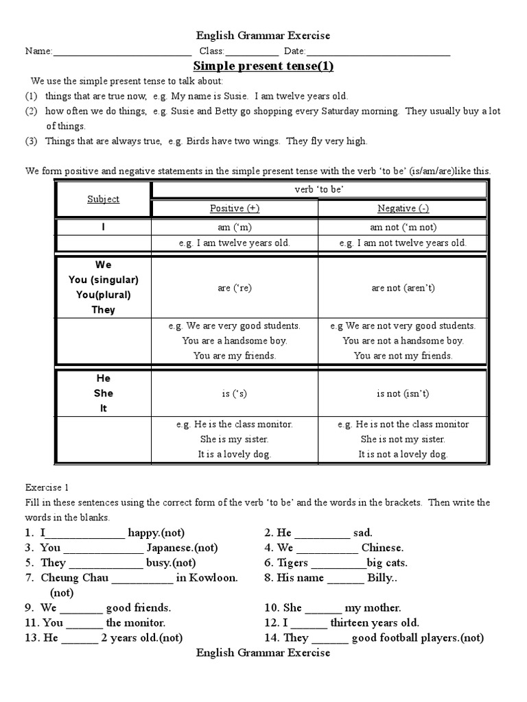 Quiz Simple Present Tense | PDF | Subject (Grammar) | English Grammar
