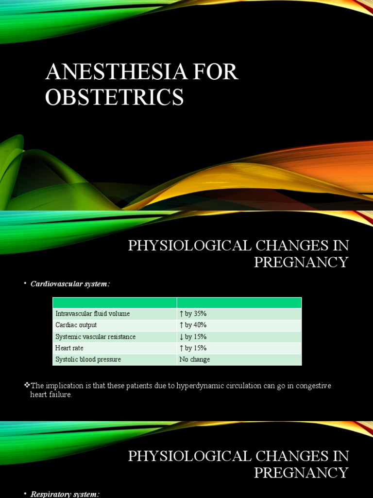 9.anesthesia For Obstetrics. Pediatric Anesthesia. Geriatric Anesthesia ...