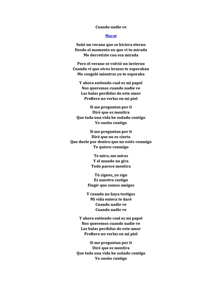 Cuando Nadie Ve | PDF