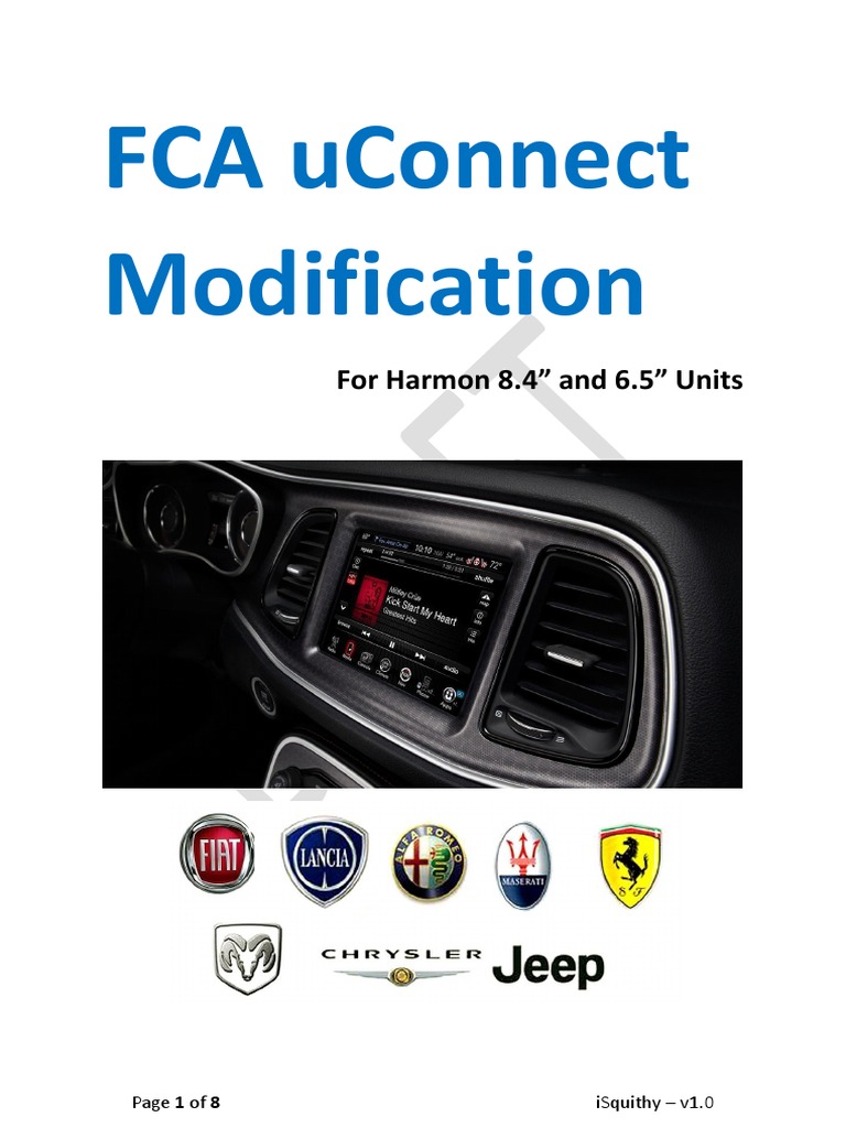 FCA uConnect 8.4/6.5 Modification Guide | PDF | Usb Flash Drive | Backup