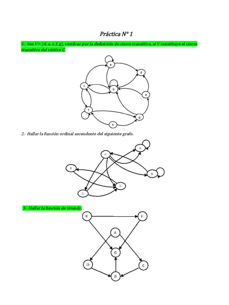 Practica de Grafos | PDF | Relaciones matematicas | Matemáticas discretas