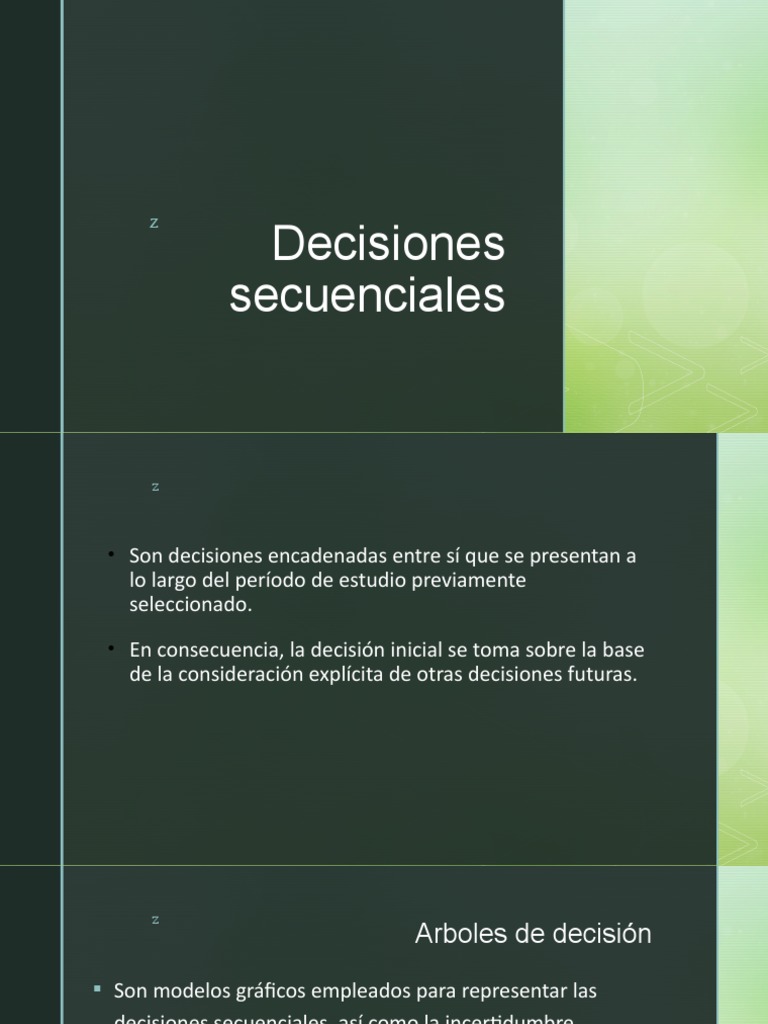 Decisiones Secuenciales | PDF | Incertidumbre | Probabilidad