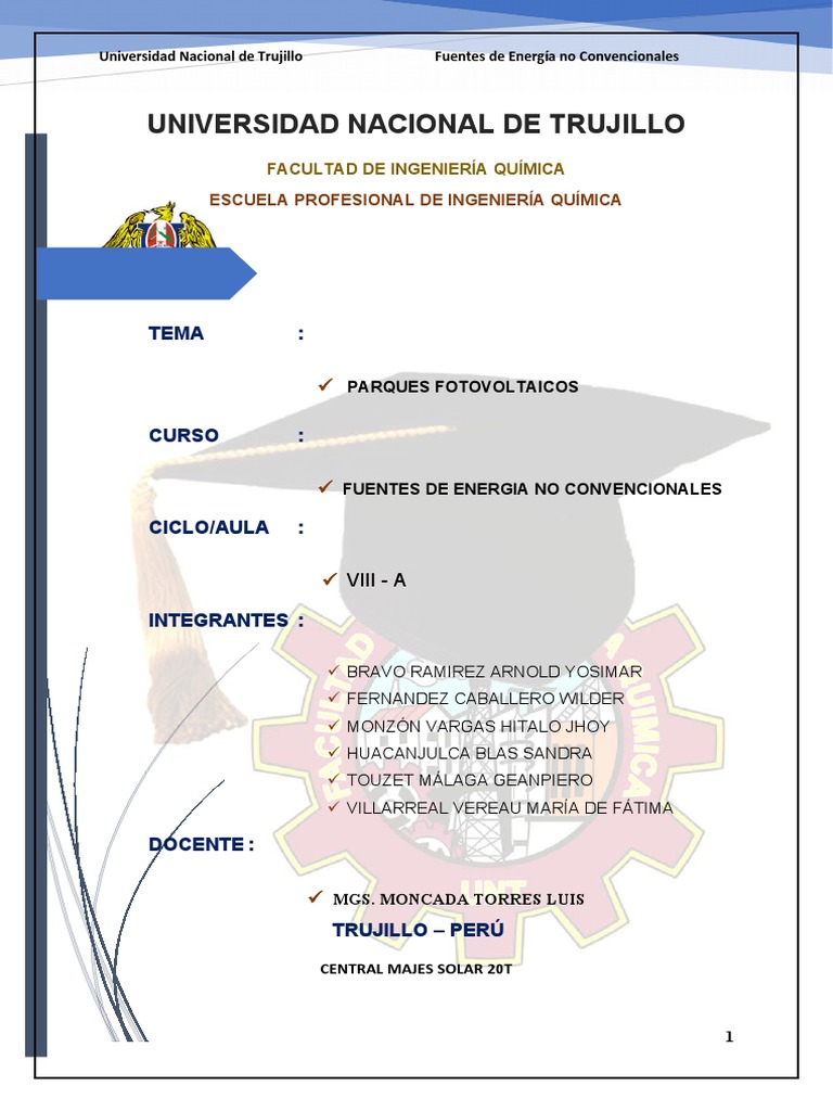 Planta Solar Fotovoltaica Majes 20T | PDF | Panel solar | Fotovoltaica