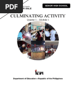 Module Culminating Activity Grade 12 Humss | PDF