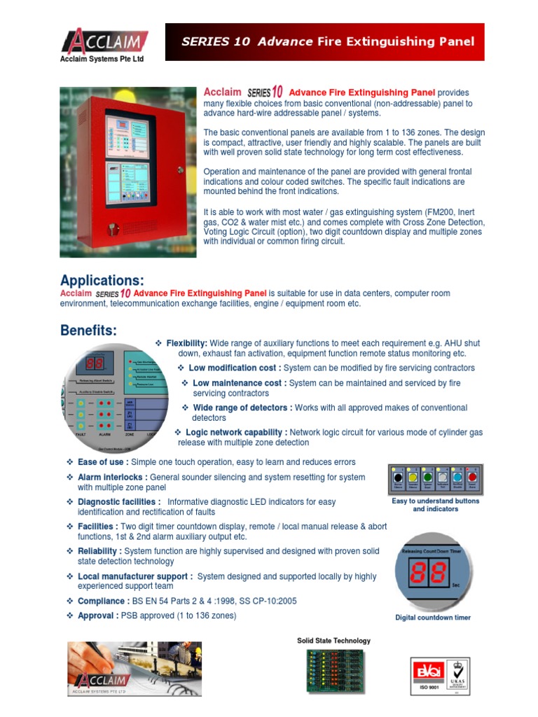 Acclaim Series 10 Fire Extinguishing Panel | PDF | Usability | Computer ...