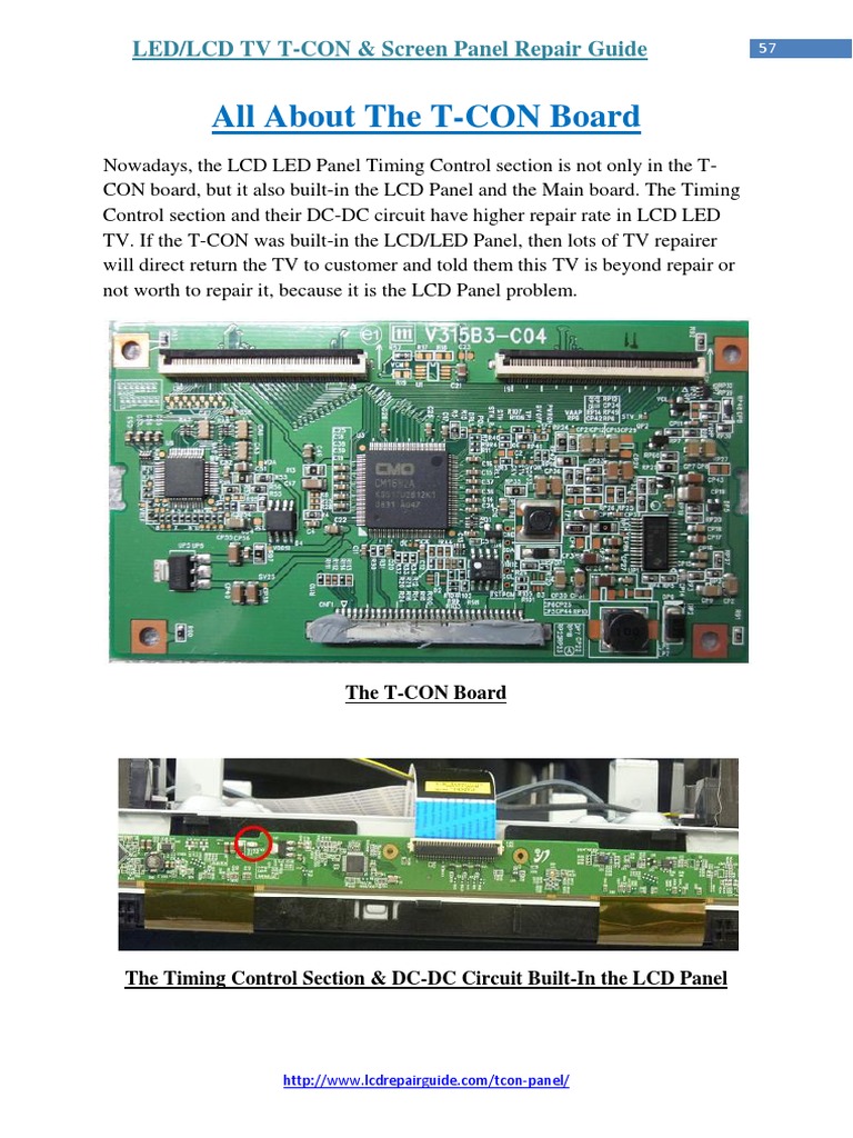 All About The T-CON Board: LED/LCD TV T-CON & Screen Panel Repair Guide ...