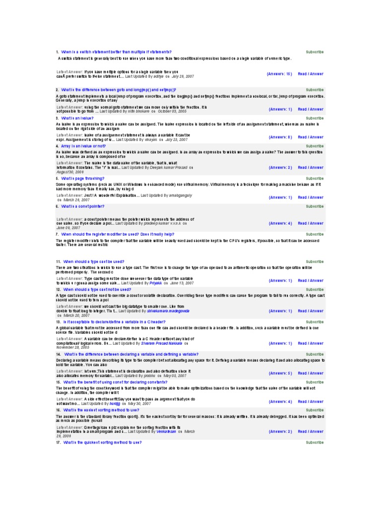 C Question For Interview Pdf Pointer Computer Programming Variable Computer Science