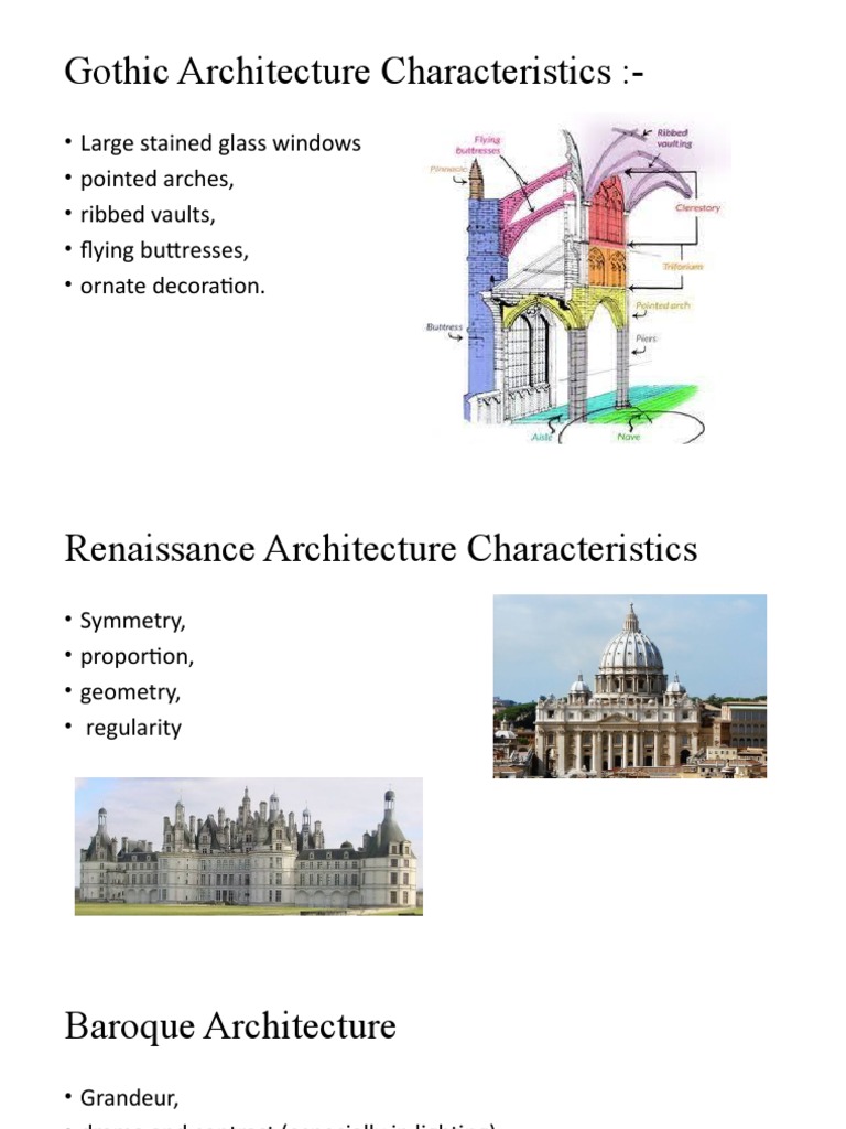 Gothic Architecture Characteristics | PDF