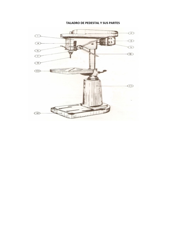 Taladro de Pedestal y Sus Partes | PDF