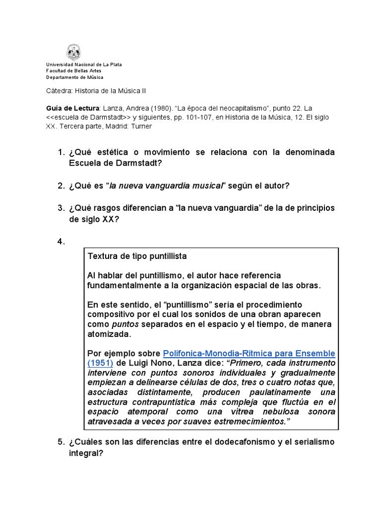 Guía de Lectura Lanza | PDF