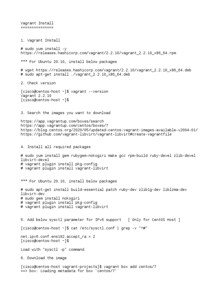 Vagrant Install On CentOS and Ubuntu | PDF | Operating System Families | Computing