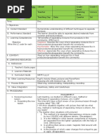 DLP Science 6 - q1 WK 4 Day 4 | PDF | Filtration | Mixture