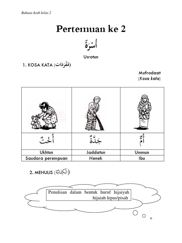 Materi Bahasa Arab Bab Keluarga | PDF