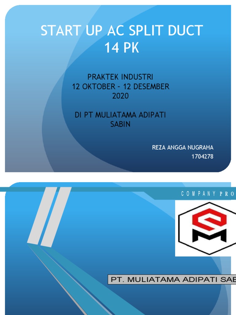 Startup Unit Ac Split Duct Kapasitas 14PK | PDF