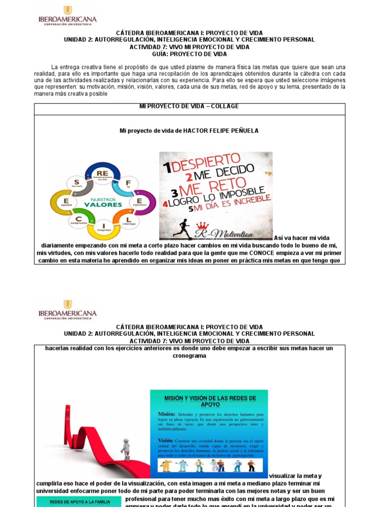 Guía Mi Proyecto de Vida Collage | Descargar gratis PDF | Inteligencia ...