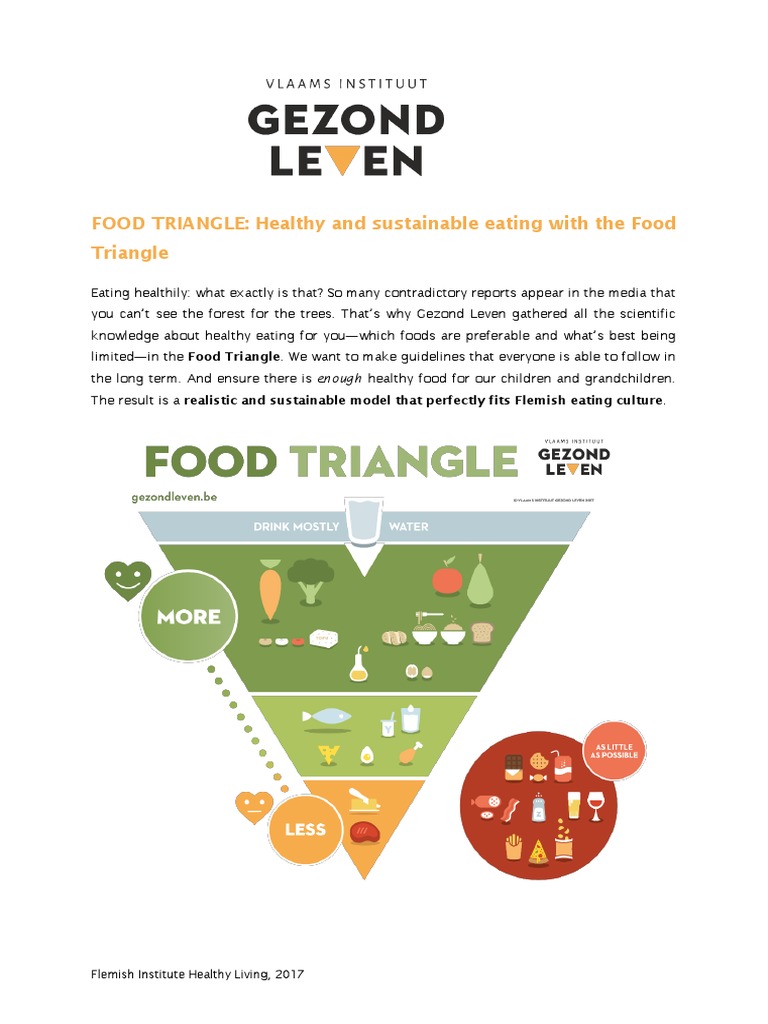 Healthy Living 2017 Food Triangle | PDF | Healthy Diet | Fat