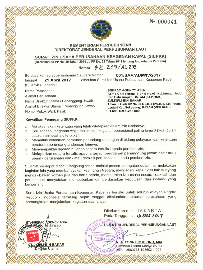 SIUPKK Snepac Agency Asia | PDF