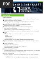 Server Sidework Checklist | PDF | Restaurants | Home