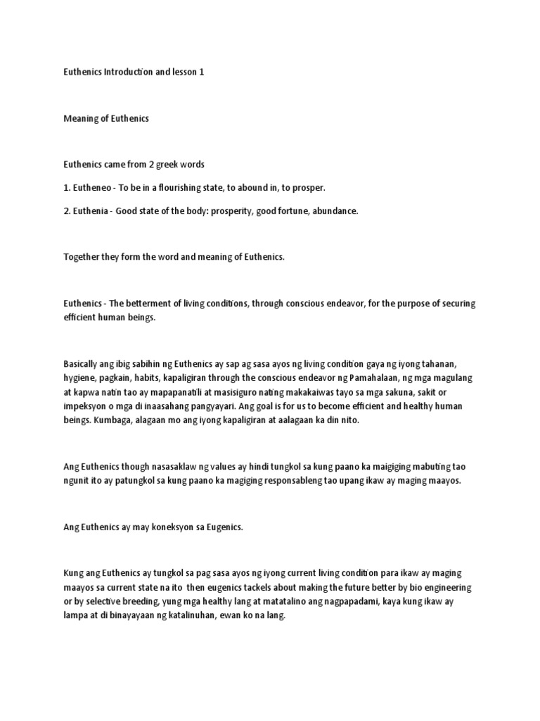 Euthenics Intro-WPS Office | PDF