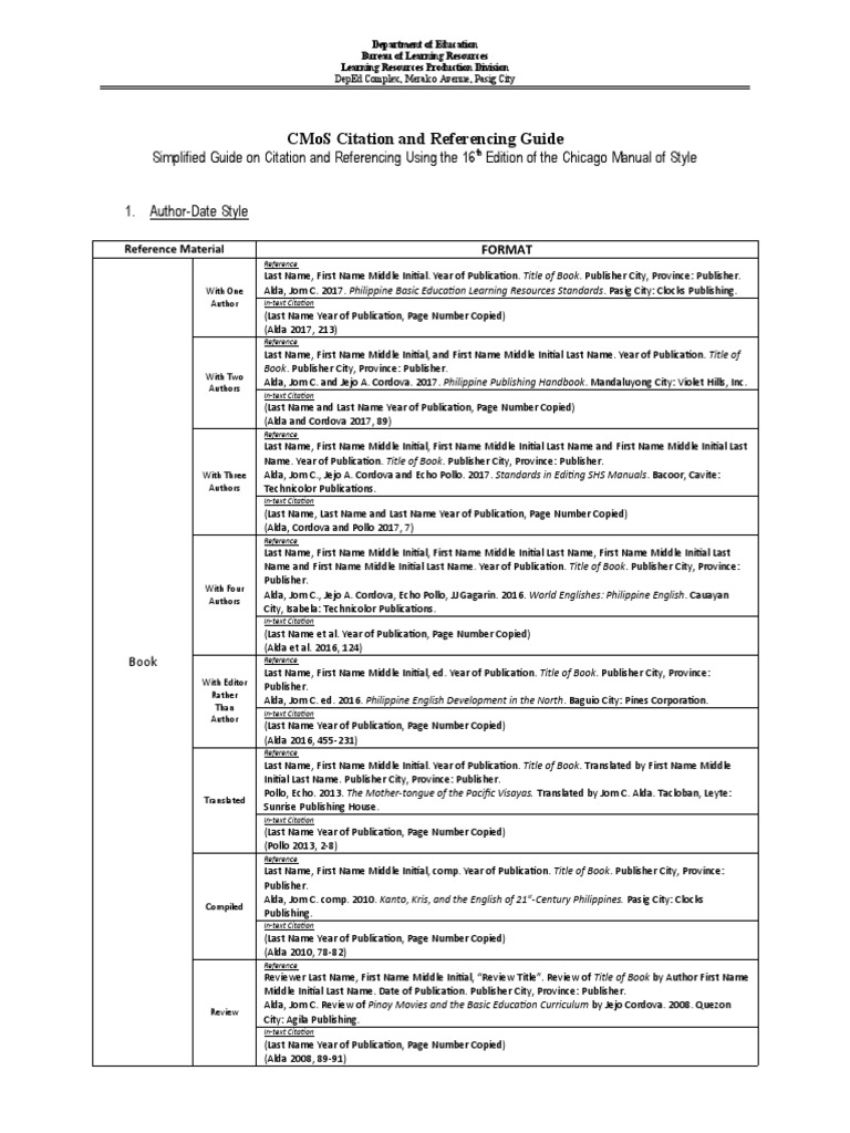 Cmos Citation and Referencing Guide | PDF | Digital Object Identifier ...