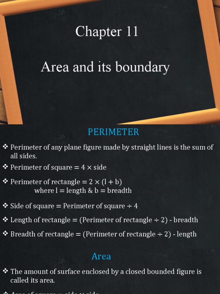Area and Its Boundary Part1 | PDF