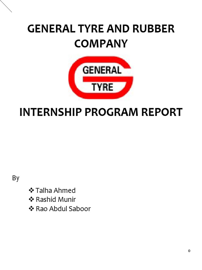 General Tire Manufacturing Internship Report | PDF | Tire | Production ...