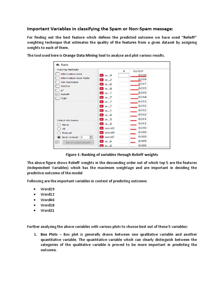 Case Study 1 Report | PDF | Dependent And Independent Variables | Statistical Classification