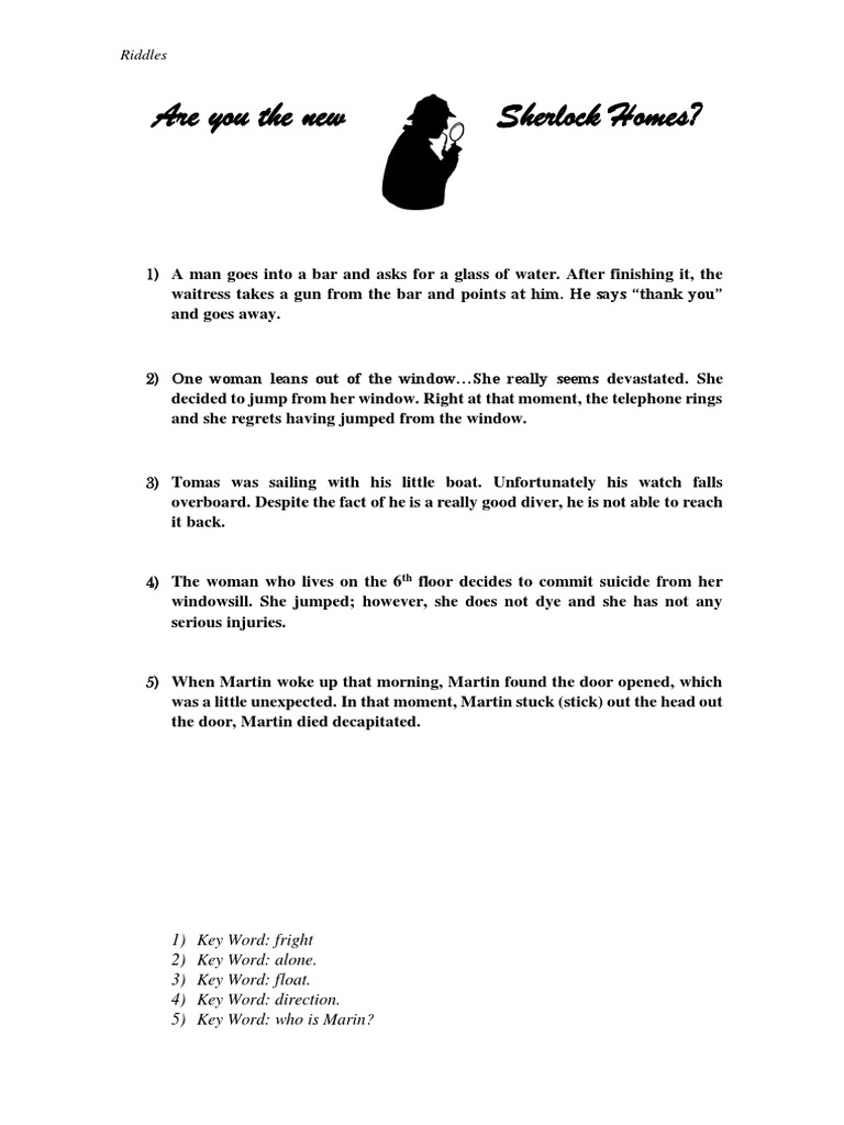 Black Stories and Riddles | PDF