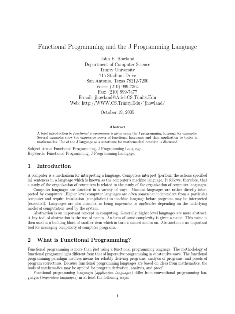 Howland J.E. - Functional Programming and The J Programming Language-Department of Computer ...